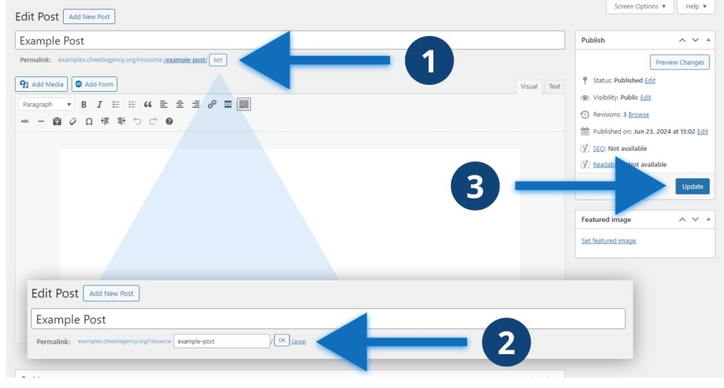 How to change a post URL - CH Web Agency